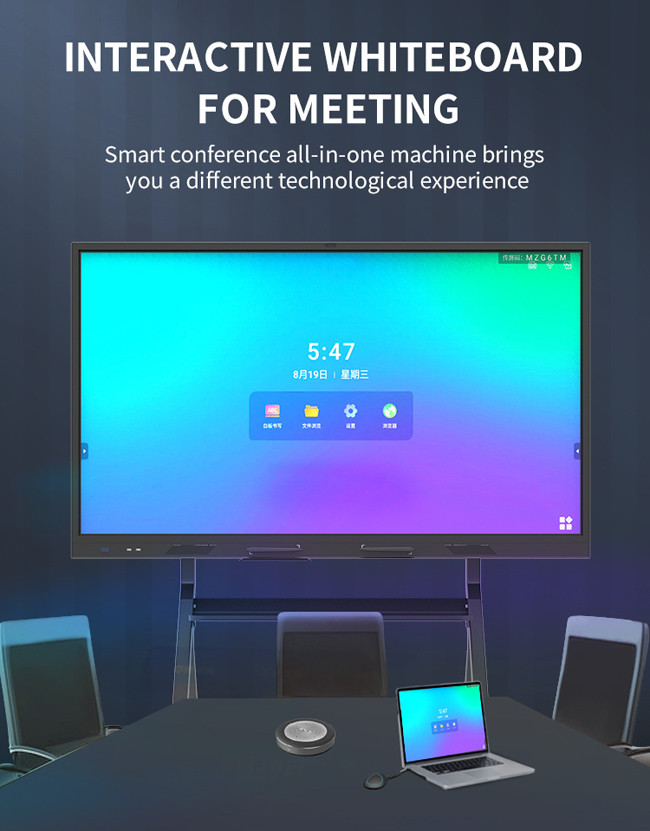 Touch Screen TV 75 Inch Conference Interactive Flat Panel 3840X2160