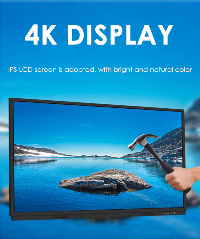 UHD 110 Inch Interactive Flat Panel Education 4096×4096 Touch Blackboard