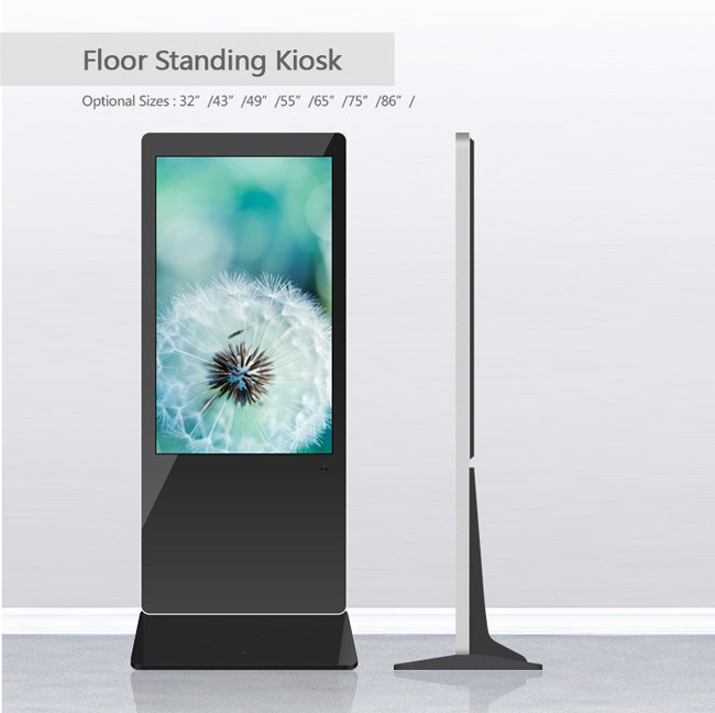 Interactive 65 Inch Digital Signage Vertical Display Windows 10 OS